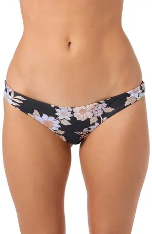 O'Neill Bali Floral Rockley Bikini Bottoms - Black