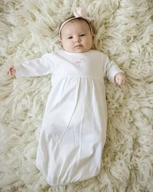 CUCLIE Embroidered Baby Gown