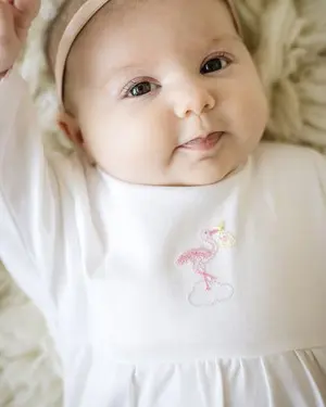 CUCLIE Embroidered Baby Gown