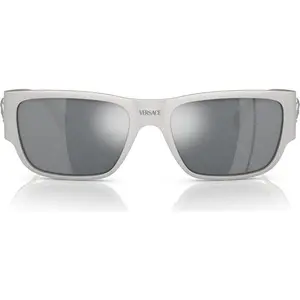 Versace 56mm Square Sunglasses - Silver