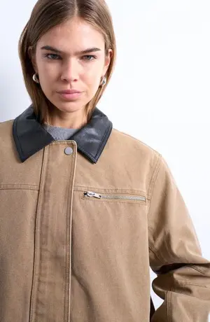 Topshop Zip Through Barn Jacket