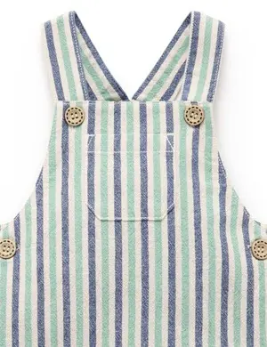 PUREBABY Striped Overalls
