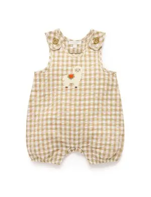 PUREBABY Gingham Llama Romper - Burrito Gingham