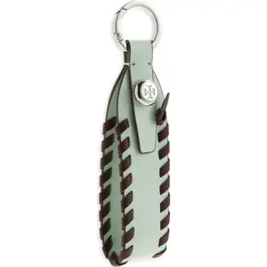 Tory Burch Woven Leather Bag Charm - Light Green