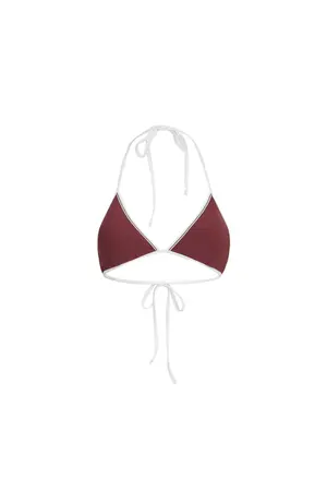 Brunello Cucinelli Bikini Bottom With Monili - Bordeaux