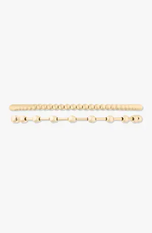 CUFFED BY NANO 14k Filled Beaded Bracelet Stack - Gold