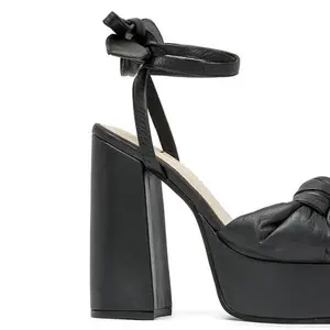 ALTA Platform Sandals With Knotted Detailing - Black
