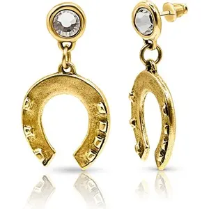 BOWOOD LANE Wilder Horseshoe Dangle Earrings - Gold