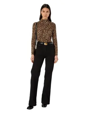 Gerard Darel Hélène Long Sleeve Printed Top