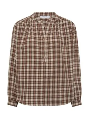 Gerard Darel Aline Checked Blouse