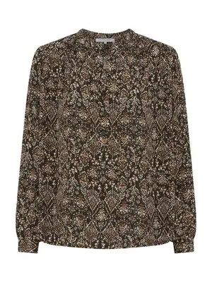 Gerard Darel Althea Printed Blouse - Medium Khaki