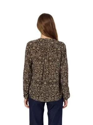 Gerard Darel Althea Printed Blouse - Medium Khaki