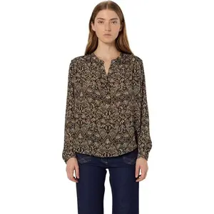 Gerard Darel Althea Printed Blouse - Medium Khaki