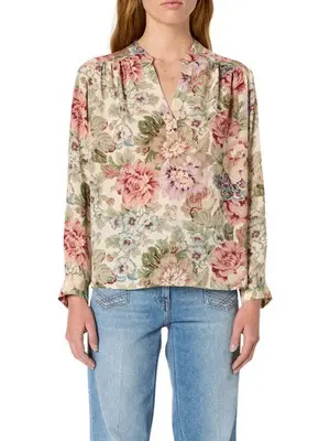 Gerard Darel Armande Floral Print Blouse