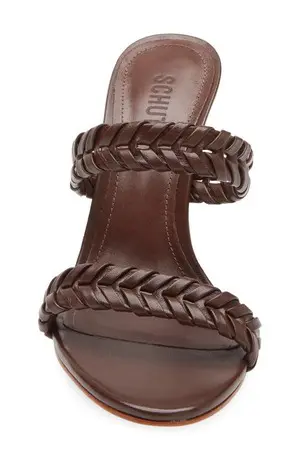 Schutz Cipri Slide Sandal - Chestnut Brown