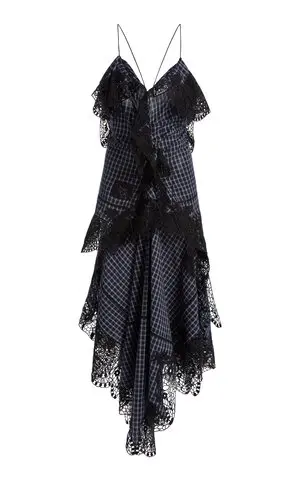 Christopher Esber Embroidered Handkerchief Envelope Cami Dress - Black