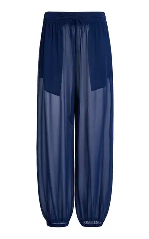 Christopher Esber Bennett Silk Pants - Navy