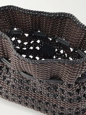 Loewe Flamenco Medium Woven Clutch - Black