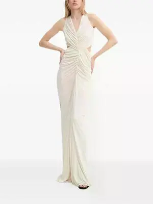 Rick Owens Cut-out Draped Maxi Dress - Neutrals