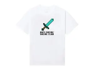 ANTI SOCIAL SOCIAL CLUB X Minecraft Sword Tee Shirt - White