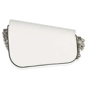 Gucci Calfskin Asymmetric Horsebit 1955 Shoulder Bag - White