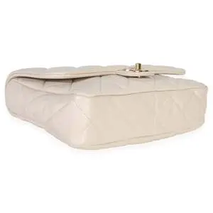 Chanel Quilted Lambskin Funky Town Flap Bag - Beige