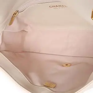 Chanel Quilted Lambskin Funky Town Flap Bag - Beige