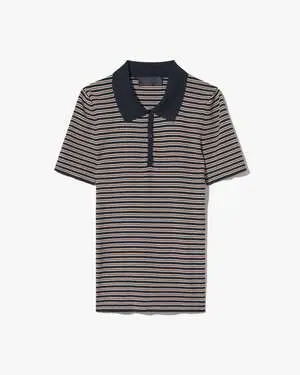 NILI LOTAN Gemmatta Striped Polo
