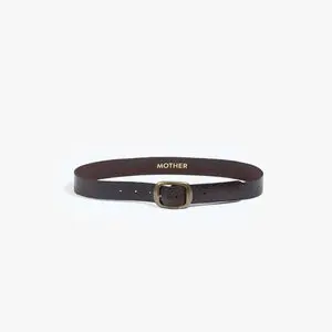 MOTHER MOTHER The Magpie Leather Belt Dark Brown