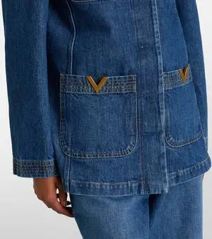 Valentino Garavani Vgold Denim Field Jacket