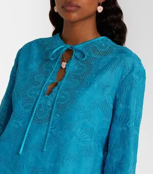 Valentino Garavani Broderie Anglaise Cotton Kaftan