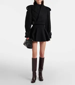 Wardrobe.NYC Circle Wool Miniskirt