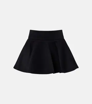Wardrobe.NYC Circle Wool Miniskirt - Black