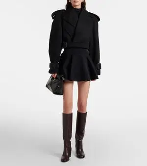 Wardrobe.NYC Circle Wool Miniskirt