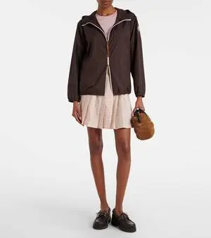 Moncler Caradoc Micro Suede Top Handle Bag - Brown
