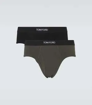 TOM FORD Set Of 2 Cotton-blend Briefs - Multicoloured