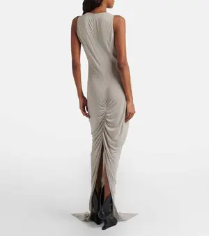 Rick Owens Gathered Jersey Maxi Dress