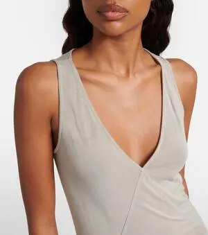 Rick Owens Gathered Jersey Maxi Dress
