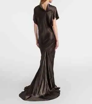 Rick Owens Seb Satin Gown - Brown