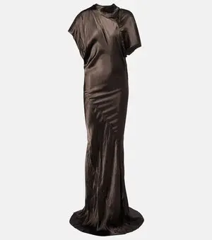 Rick Owens Seb Satin Gown - Brown