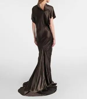 Rick Owens Seb Satin Gown - Brown