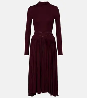 Alaïa Gathered Midi Dress