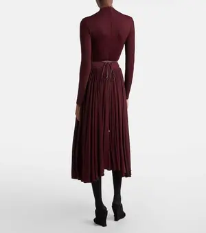 Alaïa Gathered Midi Dress