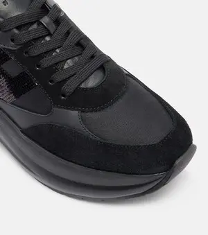Hogan Maxi I Active Suede-trimmed Sneakers