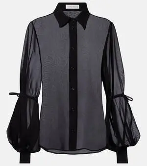 Nina Ricci Sheer Silk Blouse