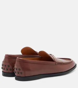TOD'S Gommino Leather Penny Loafers - Brown