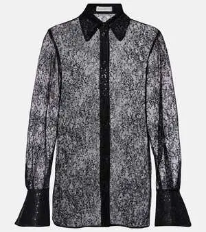 Nina Ricci Sequined Lace Shirt