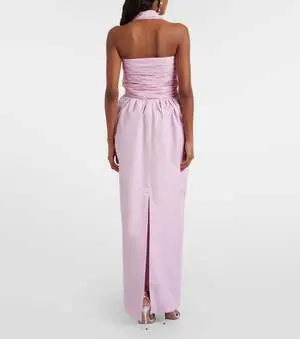 PATOU Gathered Halterneck Gown