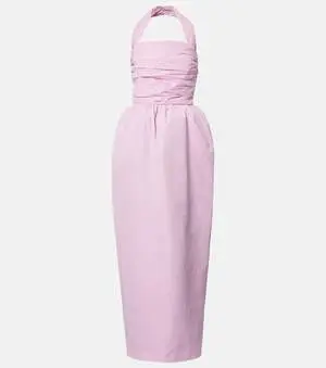 PATOU Gathered Halterneck Gown - Pink