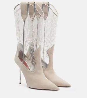 Floral Embroidered Platform Boots
